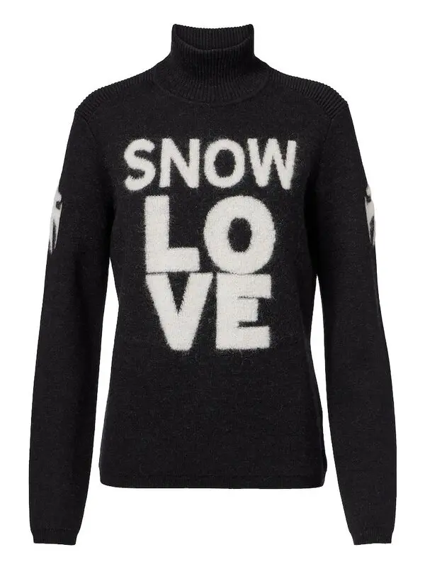 Toni Sailer Intarsia Wool Sweater - Black