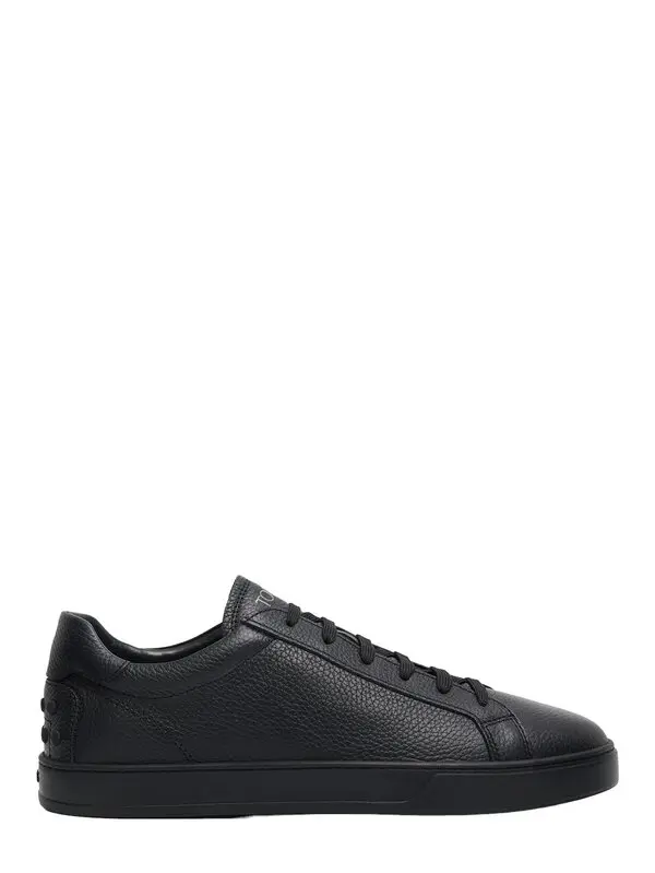 TOD'S Grained Calfskin Low-top Sneakers - Nero