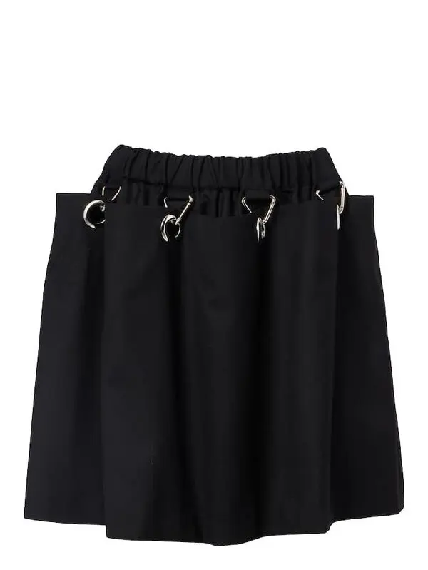 Noir Kei Ninomiya Wool Miniskirt - Black