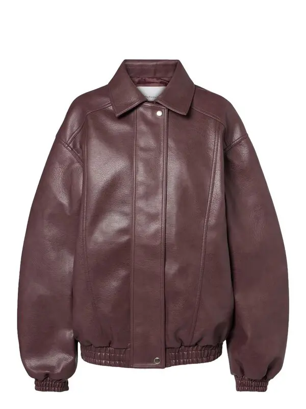 THE FRANKIE SHOP Prescott Oversized Jacket - Burgundy
