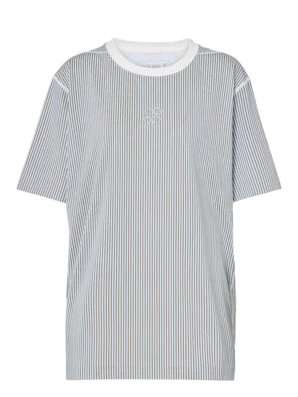 Loewe Embroidered Striped T-shirt - Multicoloured
