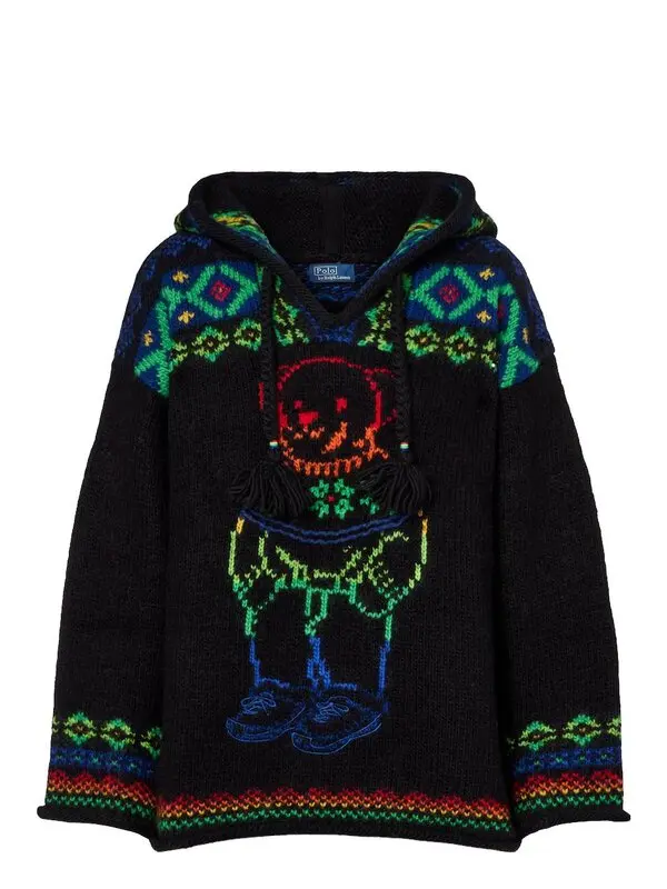 Polo Ralph Lauren Hooded Wool Sweater - Black