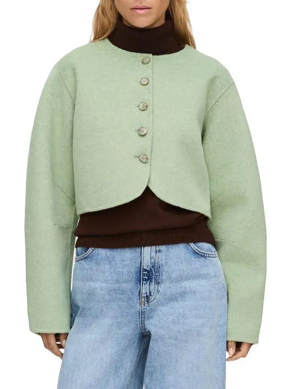 ALIGNE Angelina Wool Blend Crop Jacket - Mint