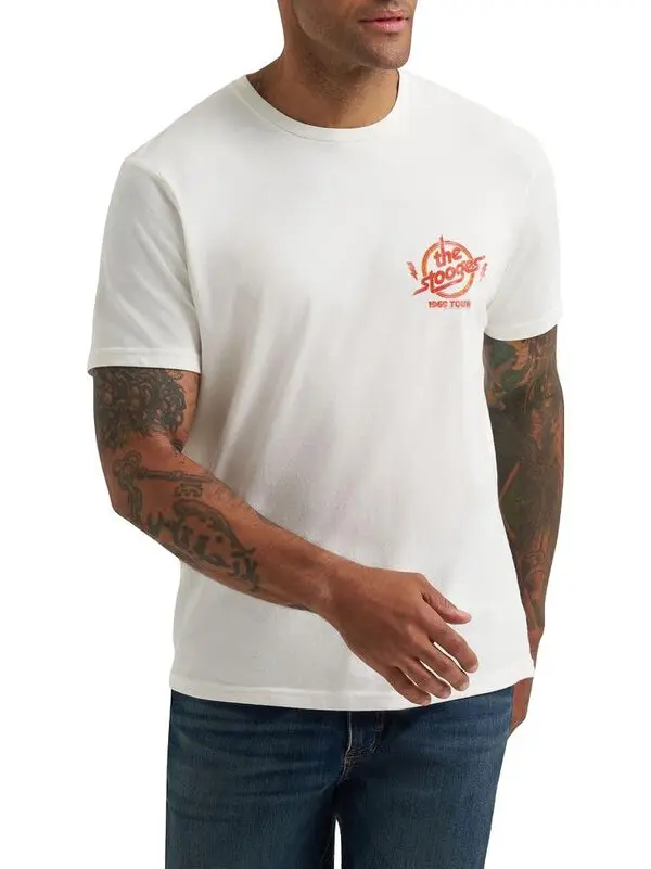 LEEM The Stooges Graphic T-shirt - Marshmallow