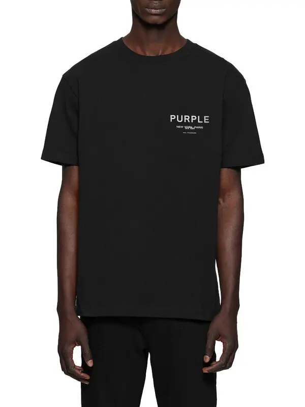 PURPLE BRAND Heavyweight Jersey Graphic T-shirt - Black