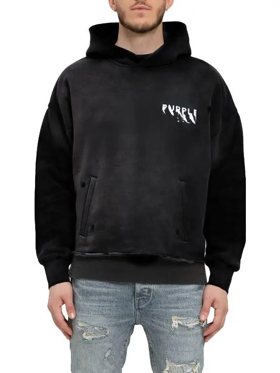 PURPLE BRAND Heavyweight Fleece Hoodie - Black