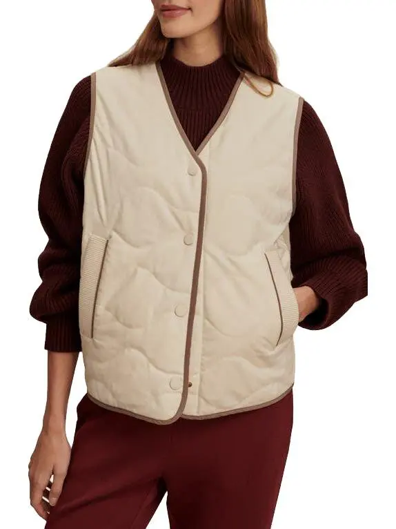 Varley Lori Reversible Gilet - Ash Taupe/birch