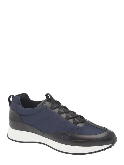 John Lobb Laced Stream Sneaker - Black/navy