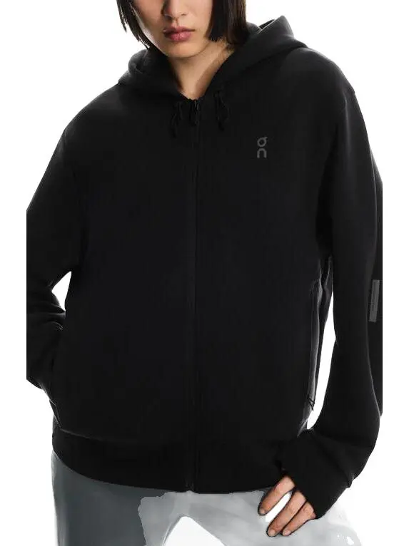 On Focus Tech Zip Hoodie - Black