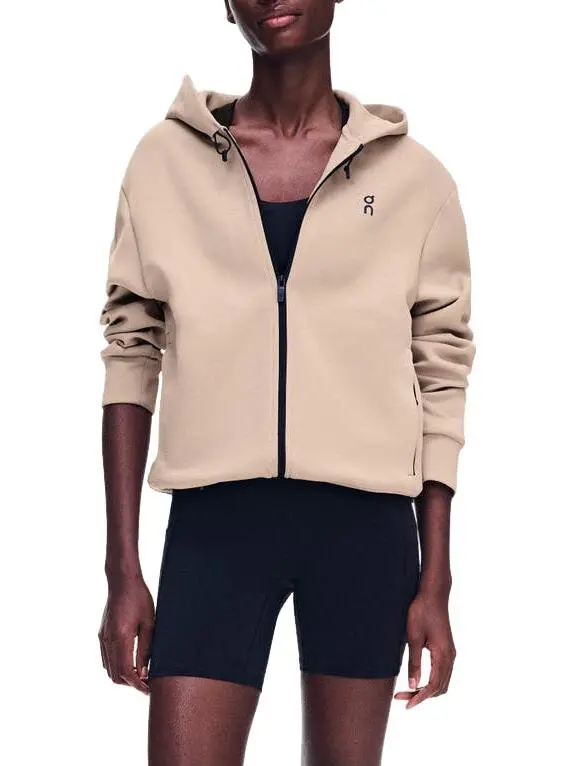 On Focus Tech Zip Hoodie - Desert