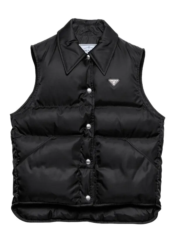 Prada Down Padded Re-nylon Vest - Black