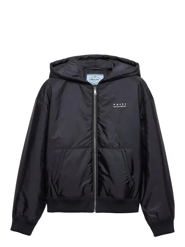 Prada Re-nylon Hooded Blouson Jacket - Navy