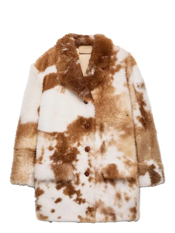 Prada Shearling Coat - White