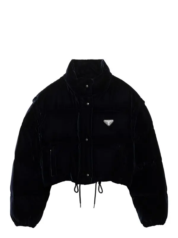 Prada Velvet Down Jacket - Blue