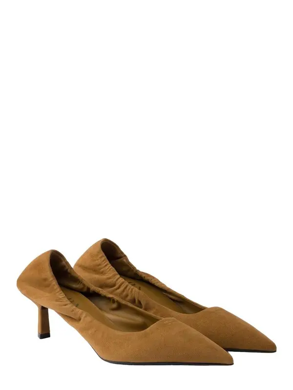 Prada Suede Pumps - Cinnamon