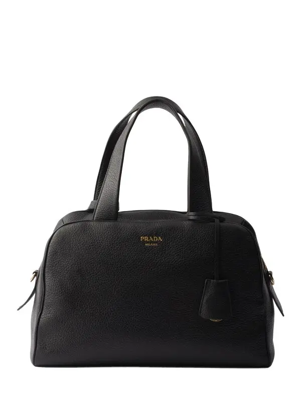 Prada Leather Top-handle Bag - Black