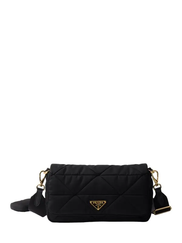 Prada Padded Re-nylon Shoulder Bag - Black