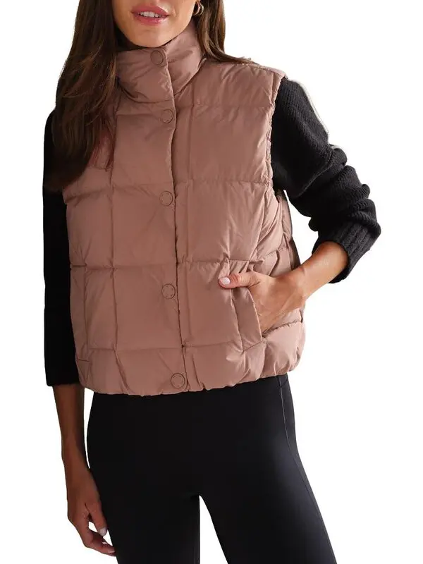 RHONE Powder Puffer Down Vest - Clay Mist