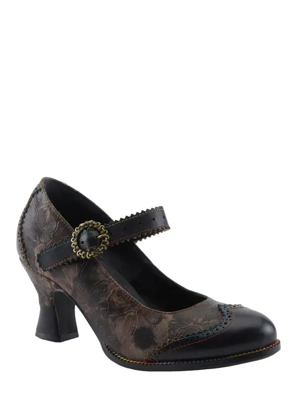 SPRING STEP SHOES Macias Mary Jane Pump - Black Multi