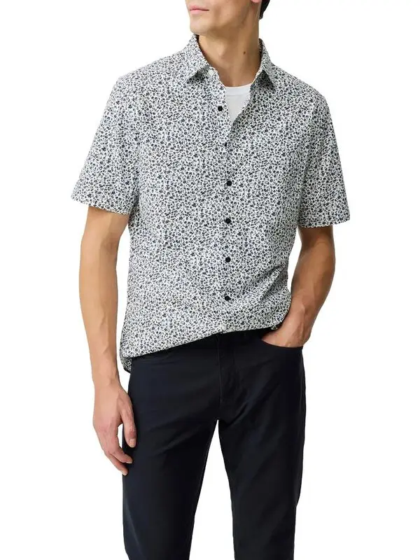 Rodd & Gunn Rai Valley Floral Short Sleeve Button-up Shirt - Navy