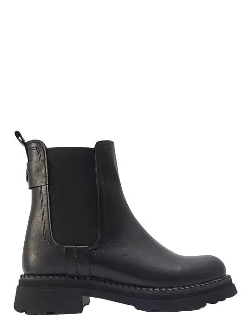 PROLOGUE SHOES Marly Chelsea Boot - Black Faux Leather