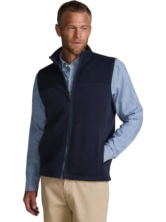 LANDS' END Raindefense Fleece Vest - Radiant Navy