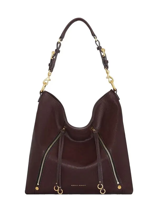 Rebecca Minkoff Rivington Leather Hobo Bag - Sable