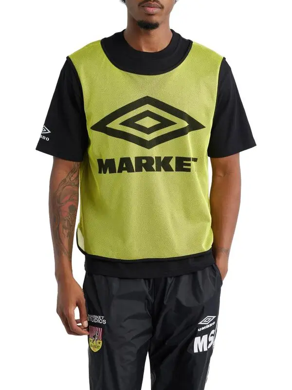 MARKET Logo Graphic Scrimmage Jersey - Black Beauty/sv Yellow