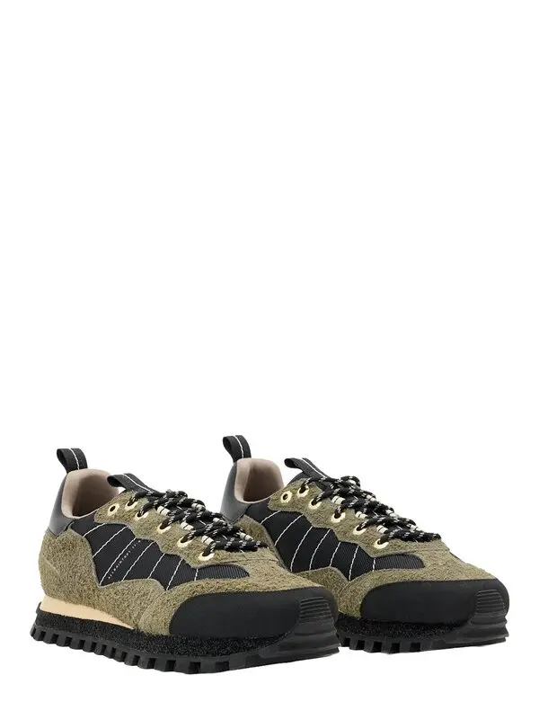 ALLSAINTS Nevis Cleated Sneakers - Khaki Green/black