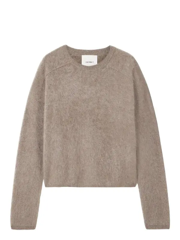 LISA YANG Lexia Brushed-cashmere Sweater - Neutrals