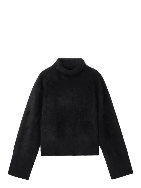 LISA YANG Floren Brushed-cashmere Turtleneck Sweater - Black