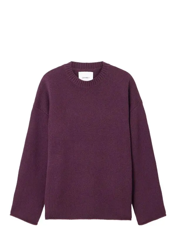 LISA YANG Kristy Cashmere Sweater - Burgundy