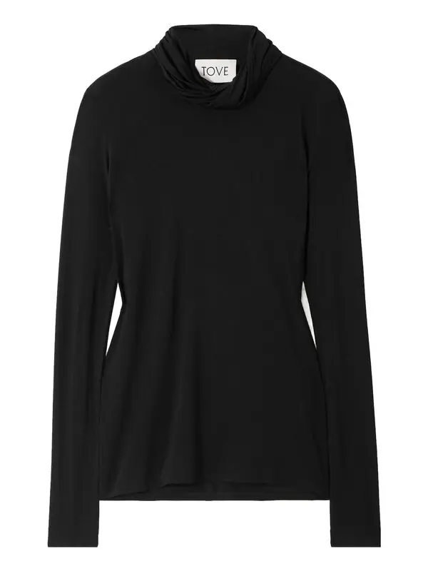 Tove Lisette Jersey Top - Black