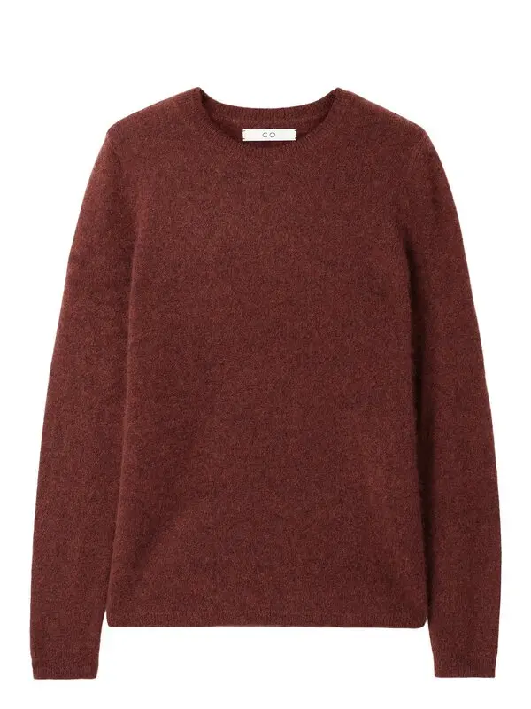 Co Cashmere And Silk-blend Crewneck Sweater - Red