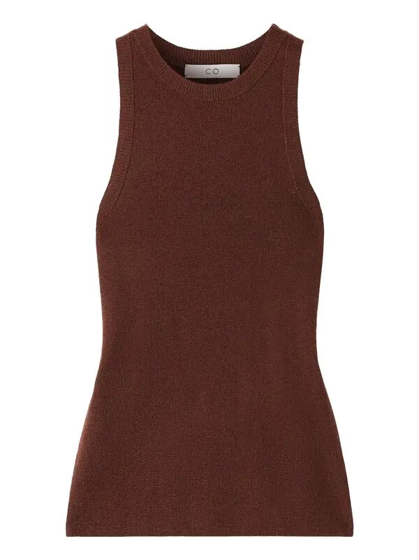 Co Cashmere Tank - Brown