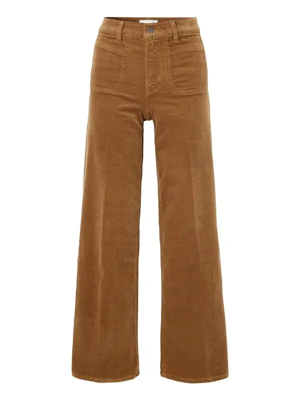 FRAME Le Slim Palazzo Modernist Corduroy Wide-leg Pants - Brown