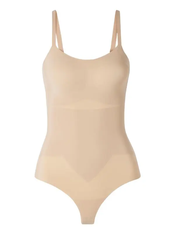 Commando Zone Smoothing Thong Bodysuit - Neutrals