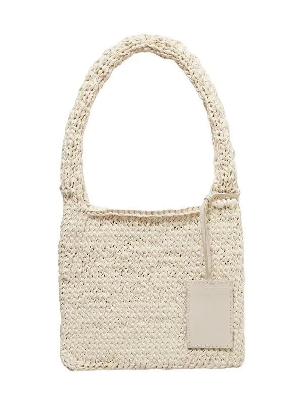 THE ROW Didion Woven Shoulder Bag - Ivory