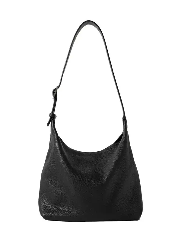 THE ROW Isa Textured-leather Shoulder Bag - Black