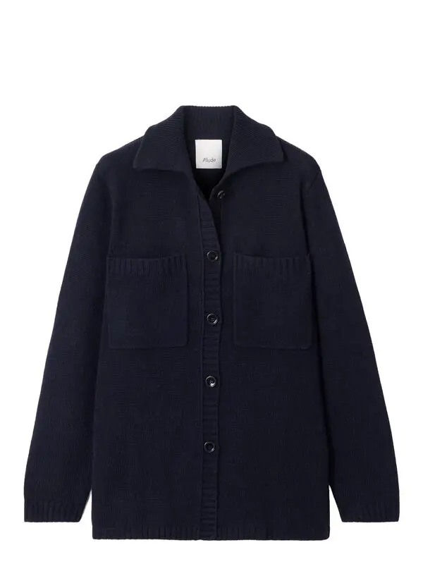 ALLUDE Wool And Cashmere-blend Cardigan - Blue