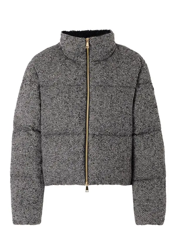 Moncler Brezesse Quilted Wool-blend Bouclé Down Jacket - Gray