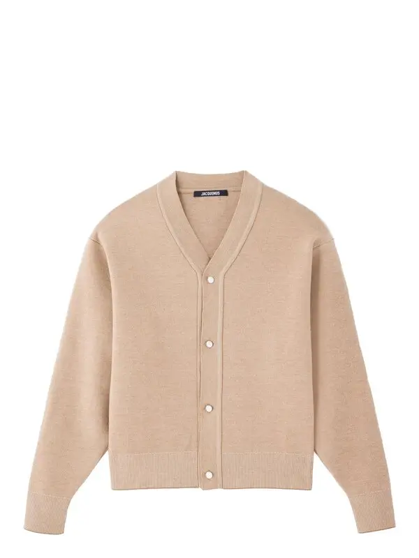 Jacquemus Oversized Buttoned Cardigan - Beige
