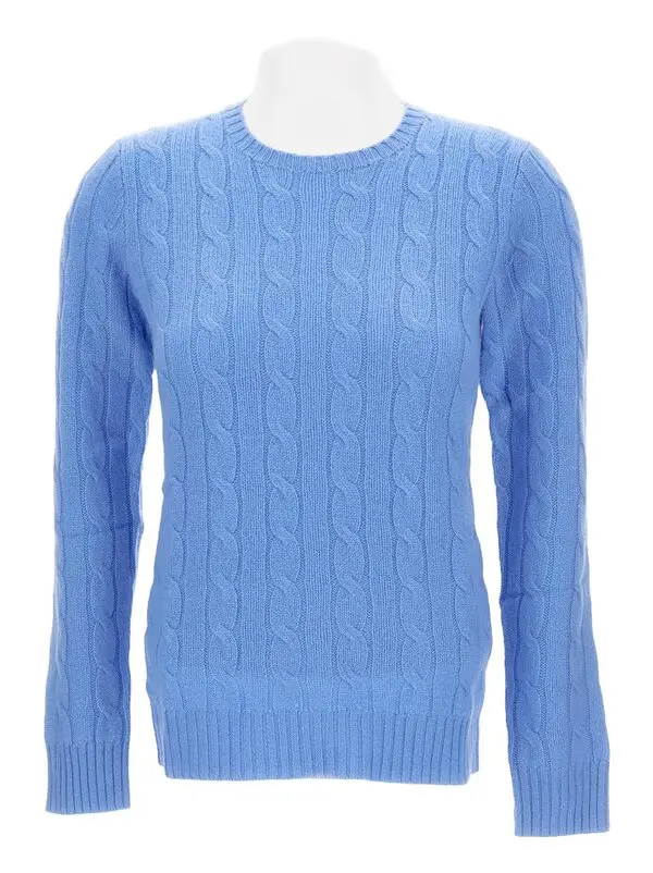 Polo Ralph Lauren Crewneck Cable Knit Pullover - Azzurro