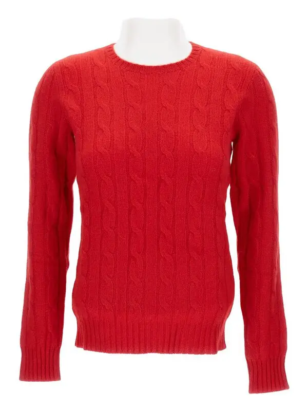 Polo Ralph Lauren Crewneck Cable Knit Pullover - Red