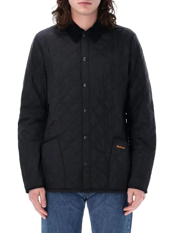 Barbour Quilted Jacket With Classic Collar - Black