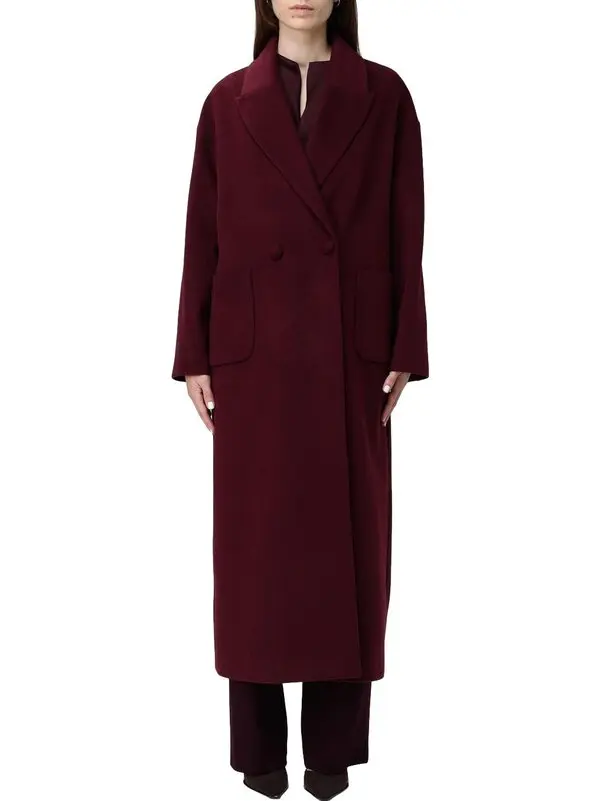 HANITA Long Coat - Burgundy
