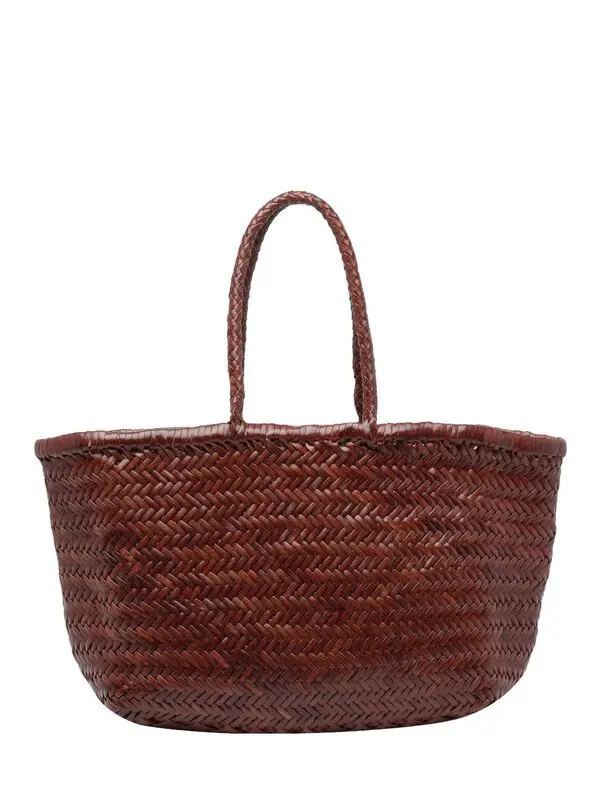 Dragon Diffusion Woven Leather Handbag - Burnt