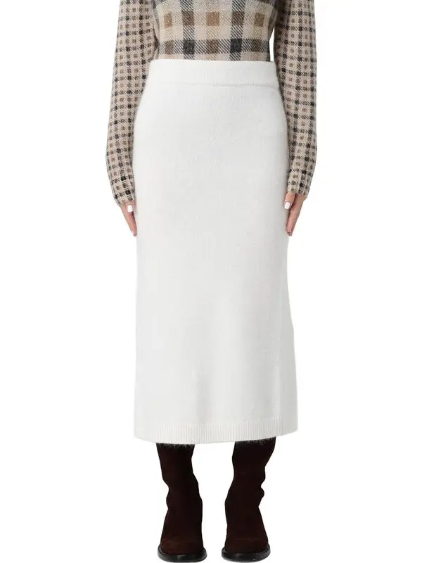 TWINSET Midi Skirt - White
