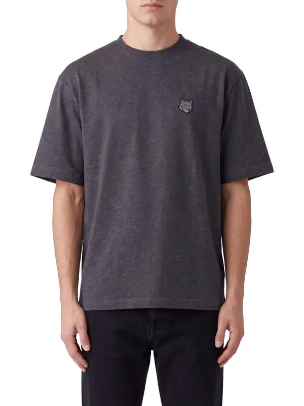 Maison Kitsuné Cotton T-shirt With Logo - Grey