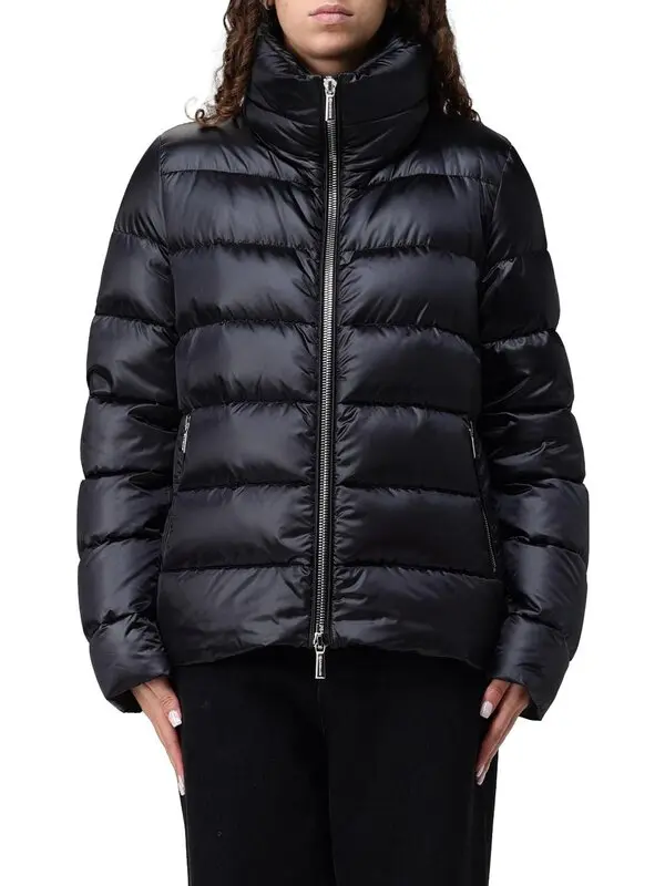 MOORER Quilted Zip-up Jacket - Black